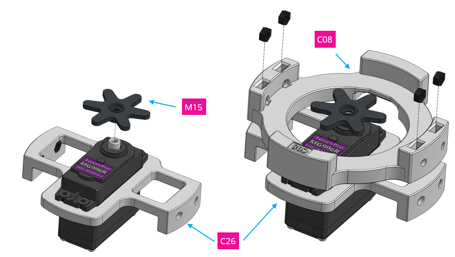 How to build pib´s shoulder joint - pib | The 3D Printable Robot