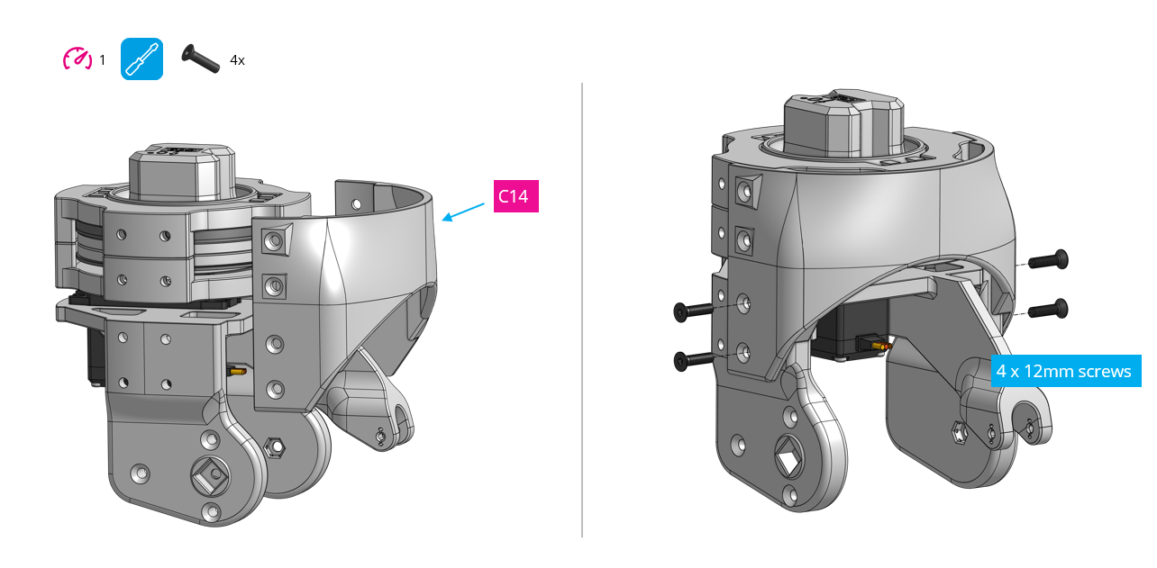 How to build pib´s elbow - pib | The 3D Printable Robot