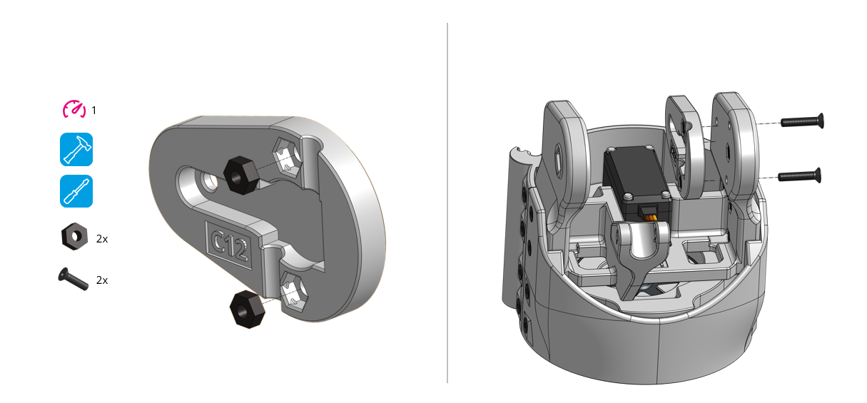 How to build pib´s elbow - pib | The 3D Printable Robot