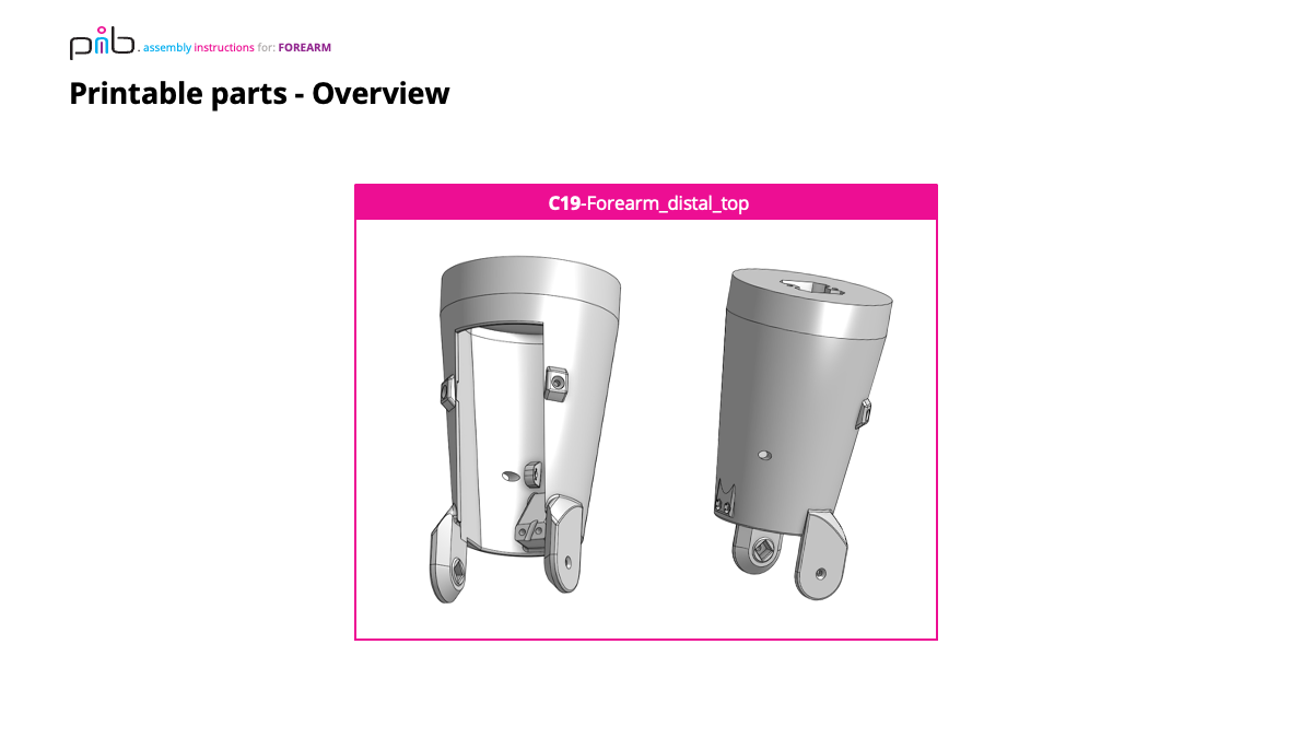 Step 2c: Build pib's forearm - pib | The 3D Printable Robot