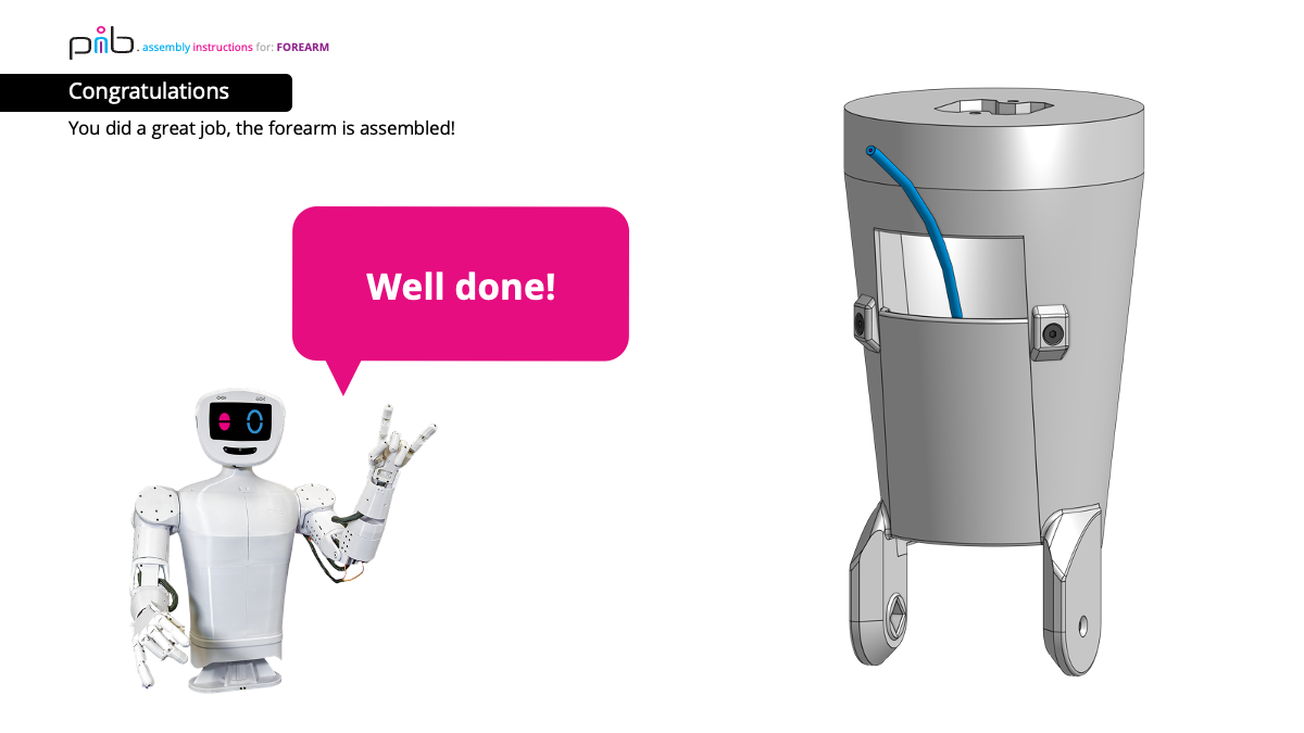 Step 2c: Build pib's forearm - pib | The 3D Printable Robot