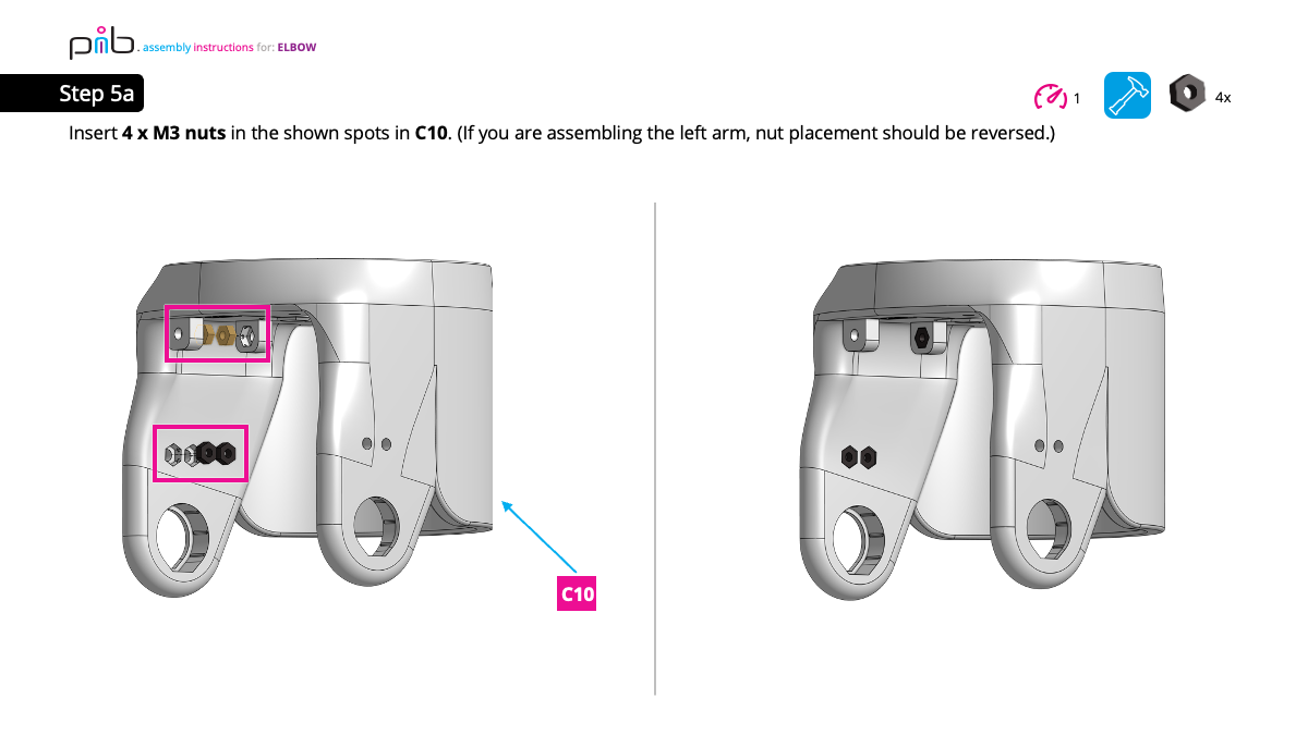 How to build pib's elbow - pib | The 3D Printable Robot