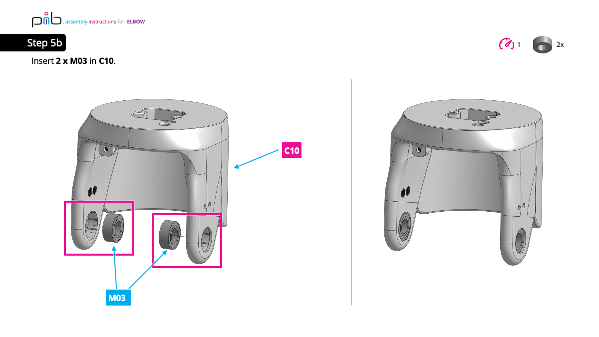 How to build pib's elbow - pib | The 3D Printable Robot
