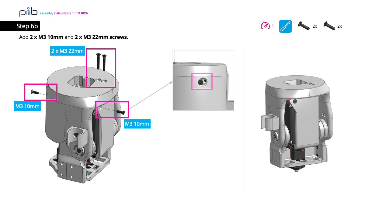 How to build pib's elbow - pib | The 3D Printable Robot