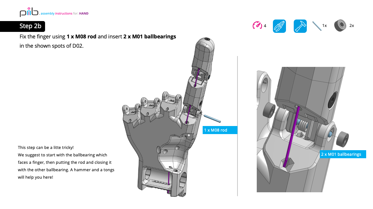 Step 2b: Build pib's hand - pib | The 3D Printable Robot