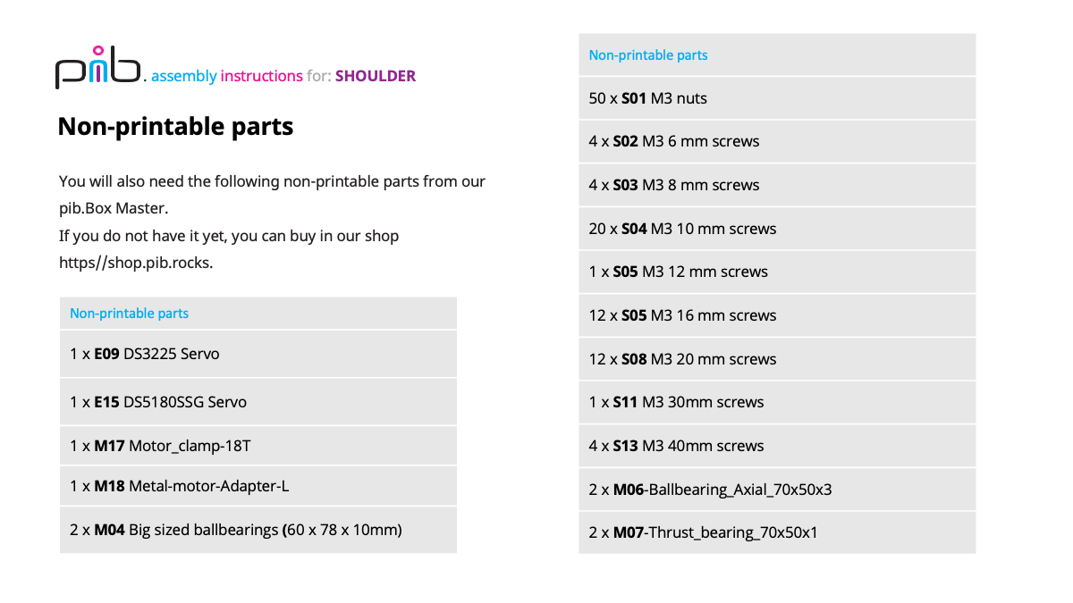 Step 4: Build pib's shoulder - pib | The 3D Printable Robot