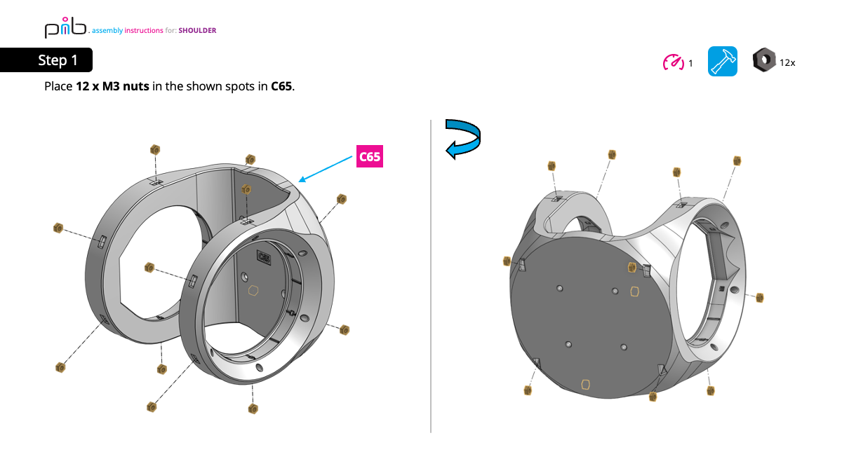 Step 4: Build pib's shoulder - pib | The 3D Printable Robot