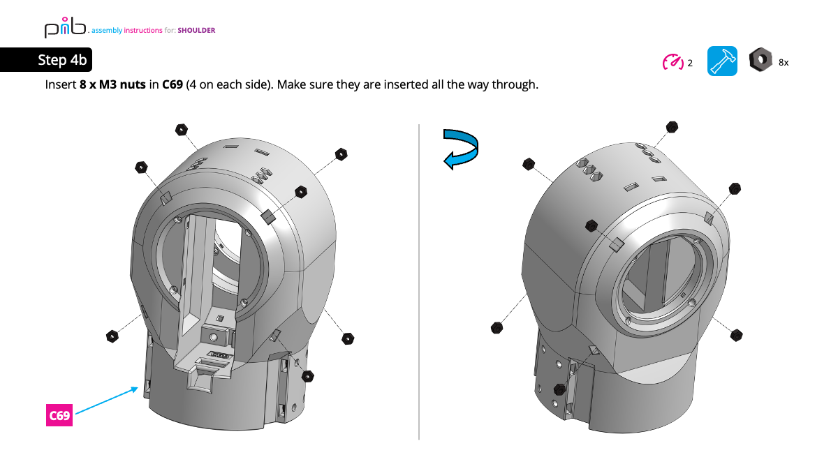 Step 4: Build pib's shoulder - pib | The 3D Printable Robot