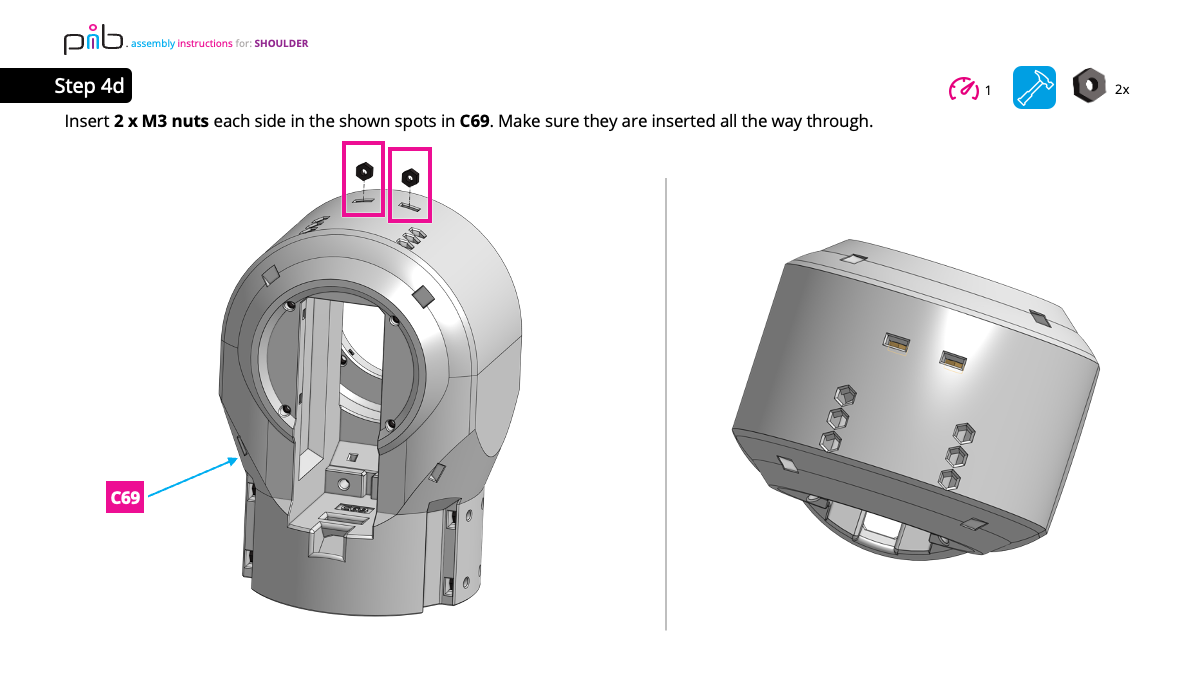 Step 4: Build pib's shoulder - pib | The 3D Printable Robot